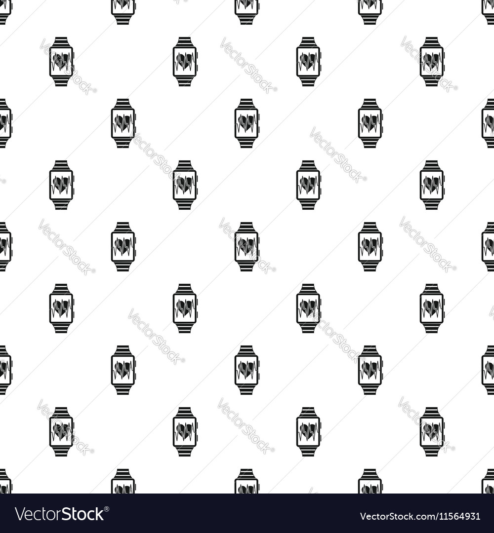 Smartwatch pattern simple style Royalty Free Vector Image
