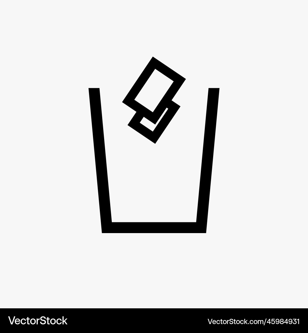 Trash icon in trendy flat design premium icon Vector Image