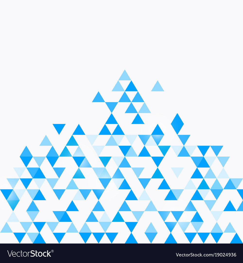 Abstract triangle blue background Royalty Free Vector Image