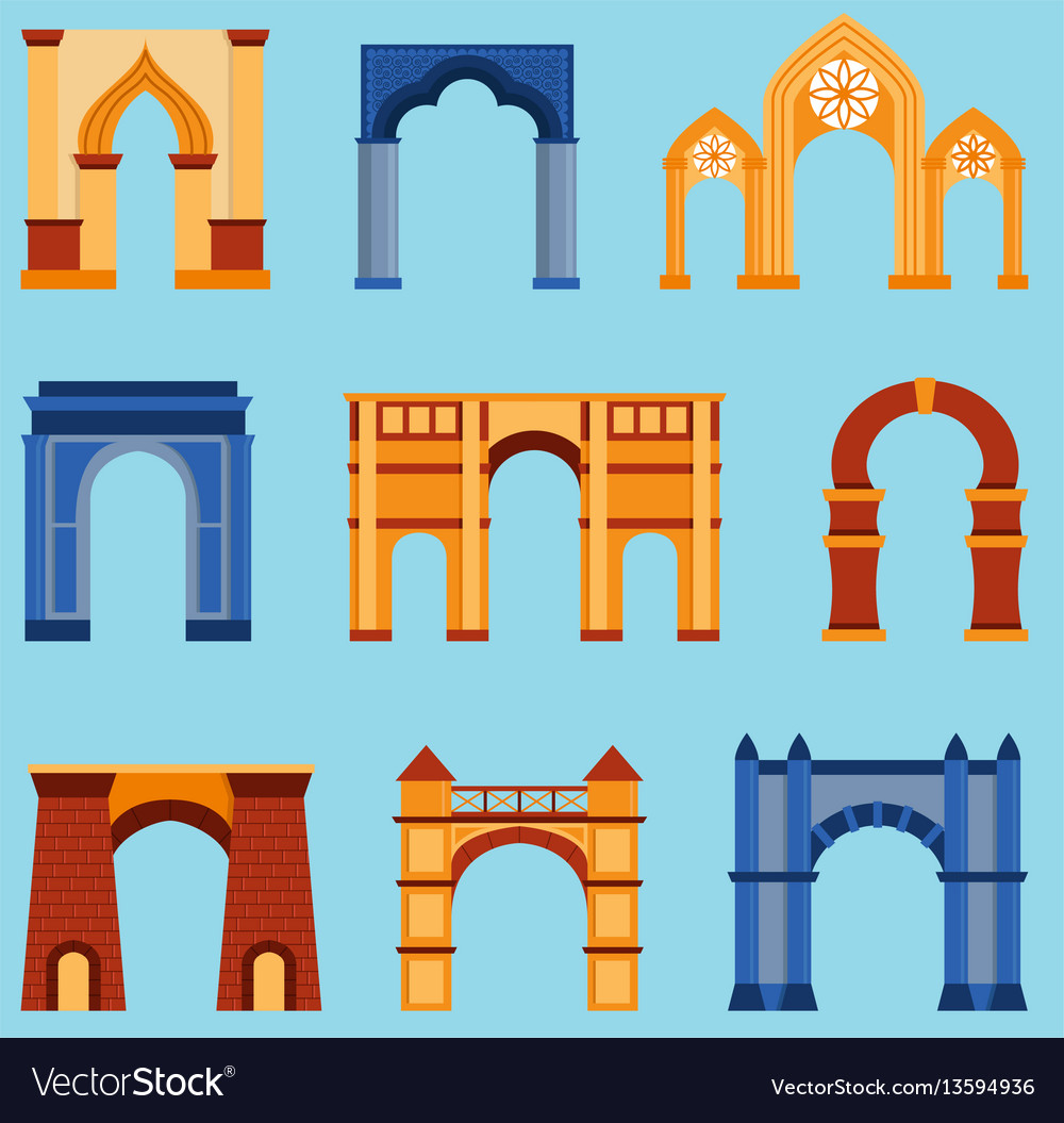 Arch construction Royalty Free Vector Image - VectorStock