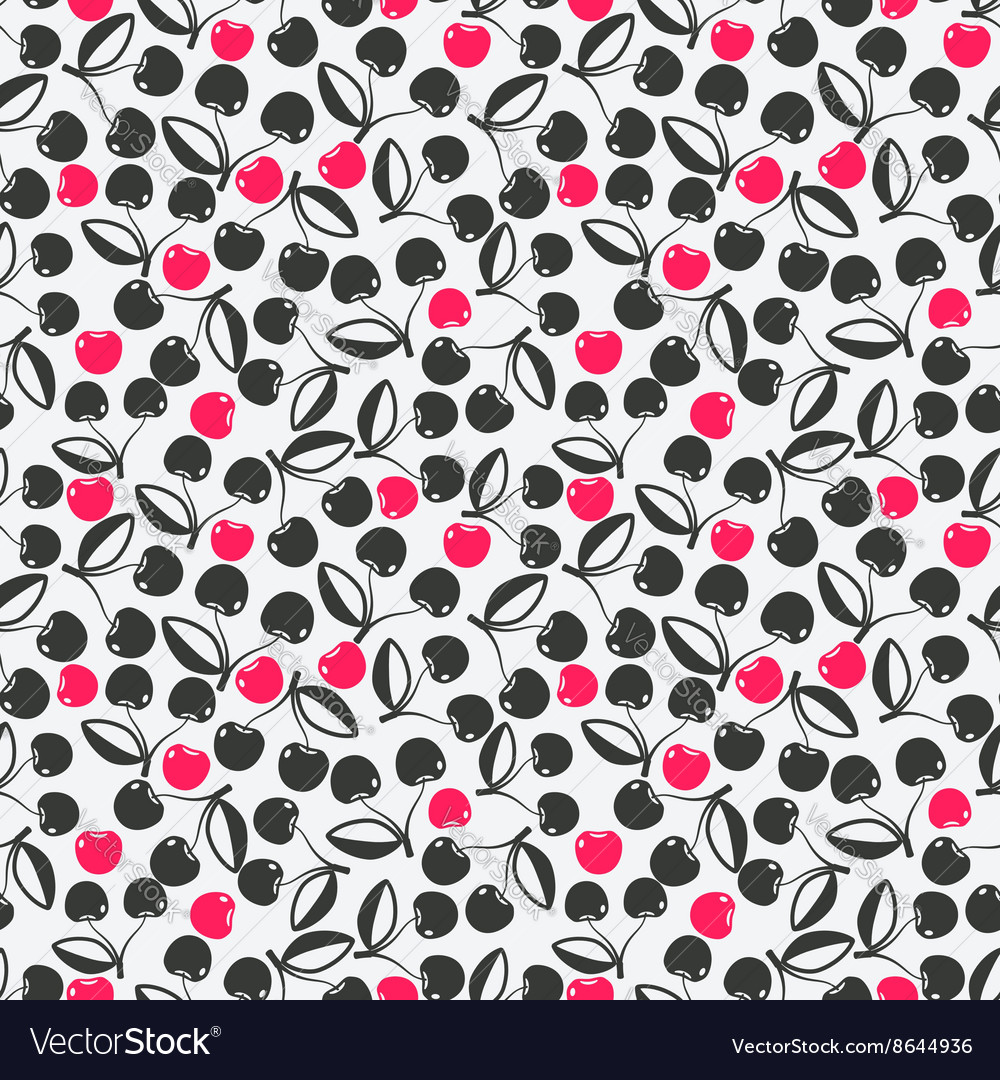 Cherry seamless pattern Royalty Free Vector Image