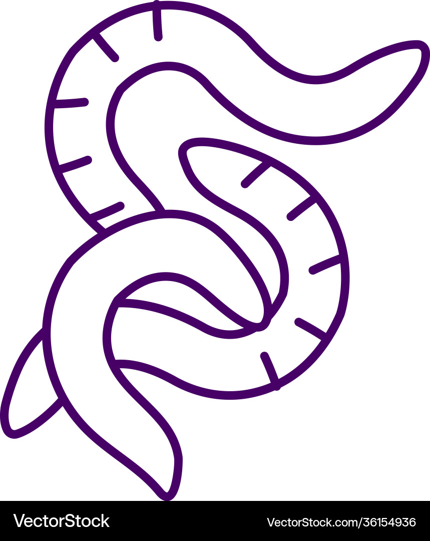 Earthworms rgb color icon Royalty Free Vector Image