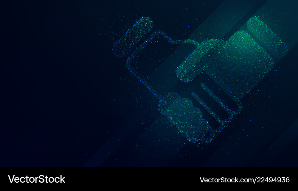 Handshake of business partners background Vector Image