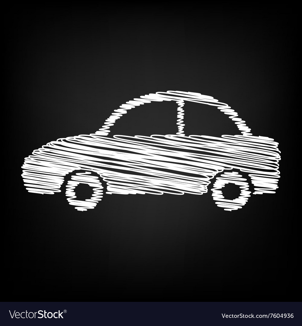 Icon with chalk effect Royalty Free Vector Image