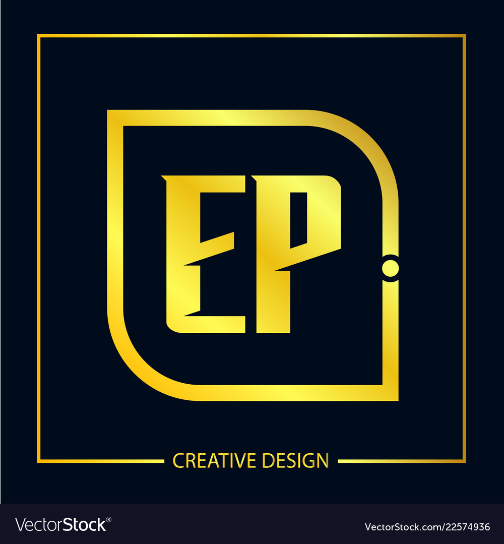 Initial ep letter logo template design Royalty Free Vector