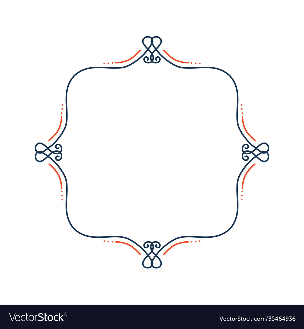 Line frame simple border decoration Royalty Free Vector