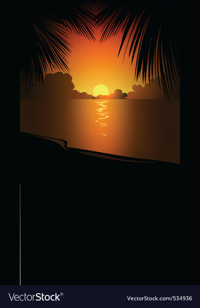 Orange beach background Royalty Free Vector Image