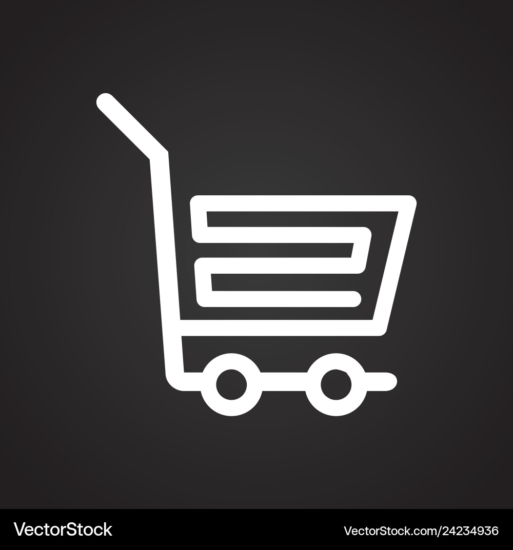 Shop cart icon on background for graphic and web Vector Image