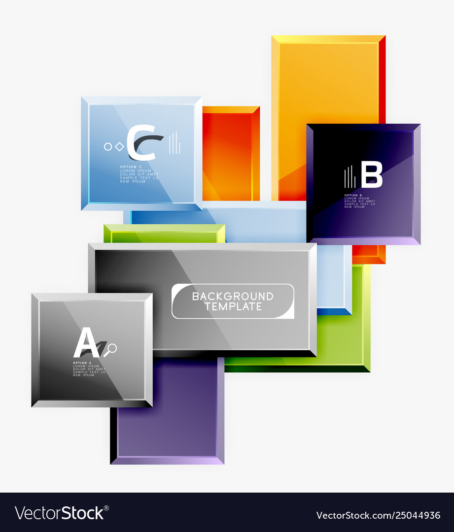 Square geometric composition Royalty Free Vector Image