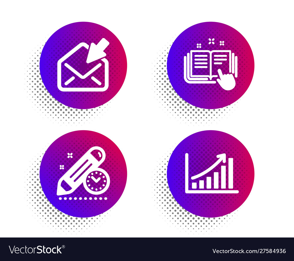 Technical documentation open mail and project Vector Image