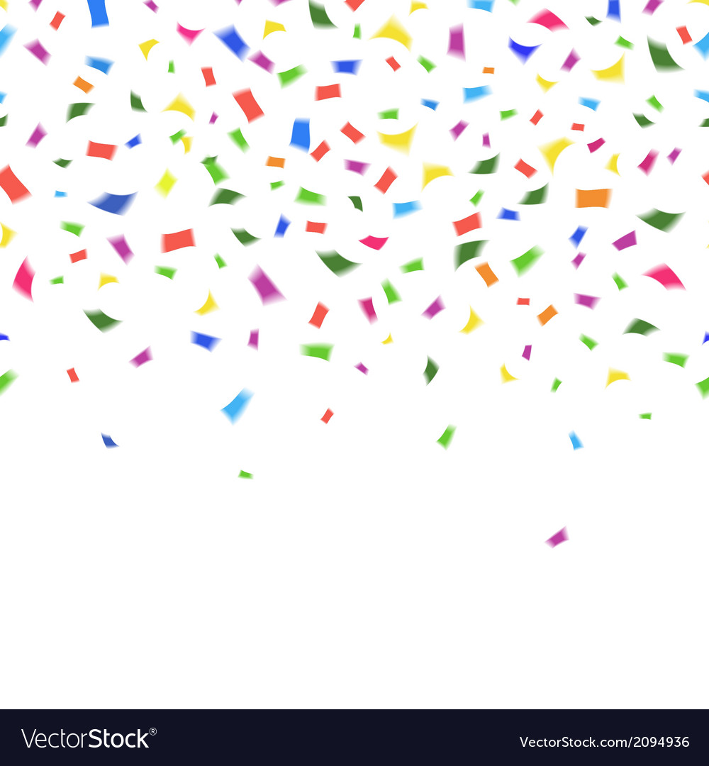 Template vibrant colorful confetti Royalty Free Vector Image