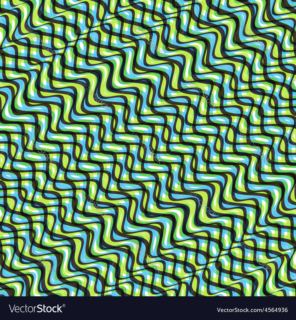 Wavy volume background pattern with optical Vector Image