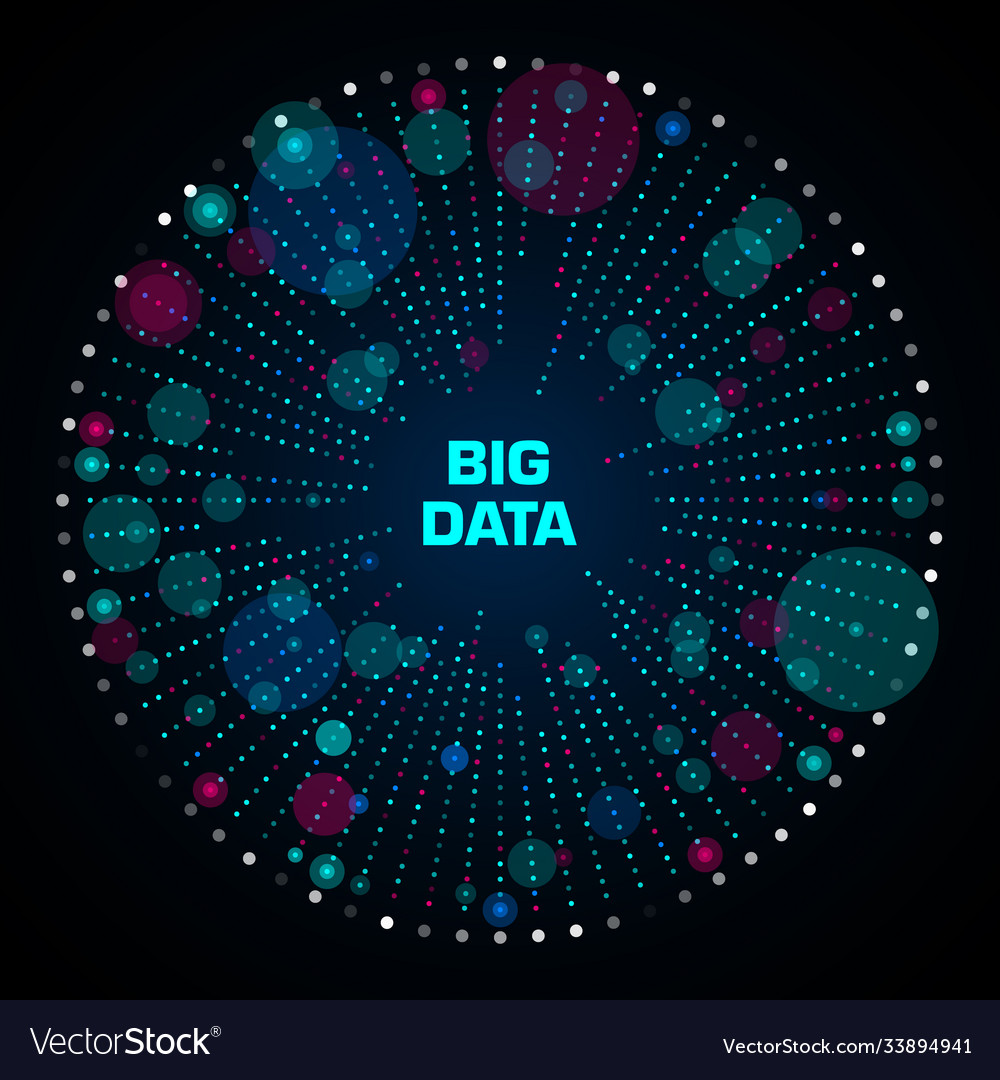Big data visualization circular infographic Vector Image