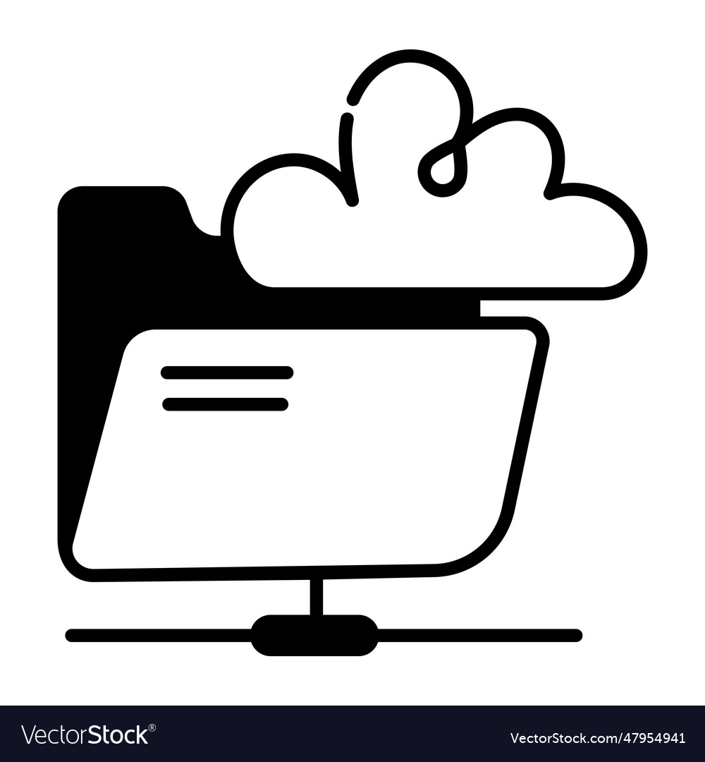 Cloud folder Royalty Free Vector Image - VectorStock