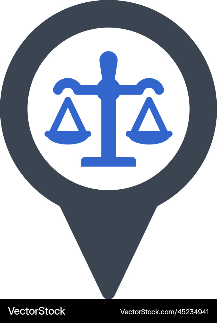 Court location icon Royalty Free Vector Image - VectorStock