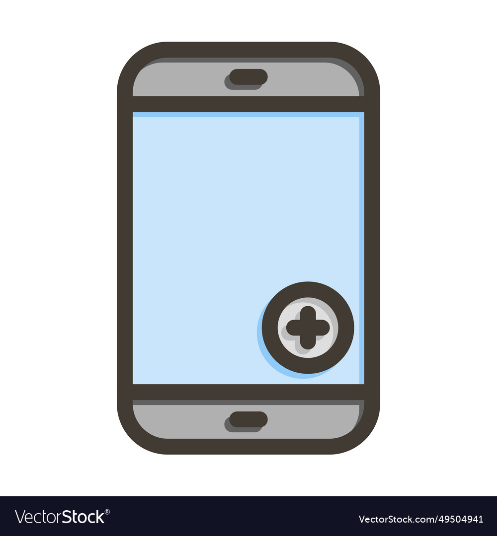 Floating thick line filled colors icon Royalty Free Vector