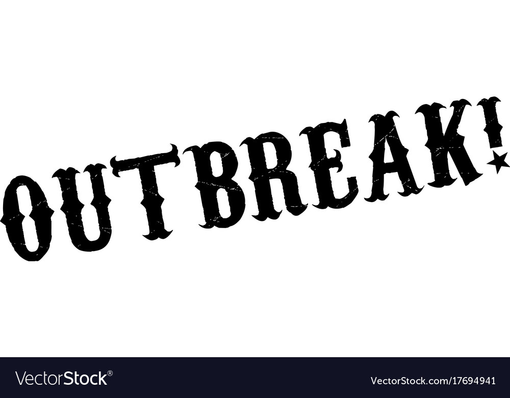 Outbreak rubber stamp Royalty Free Vector Image