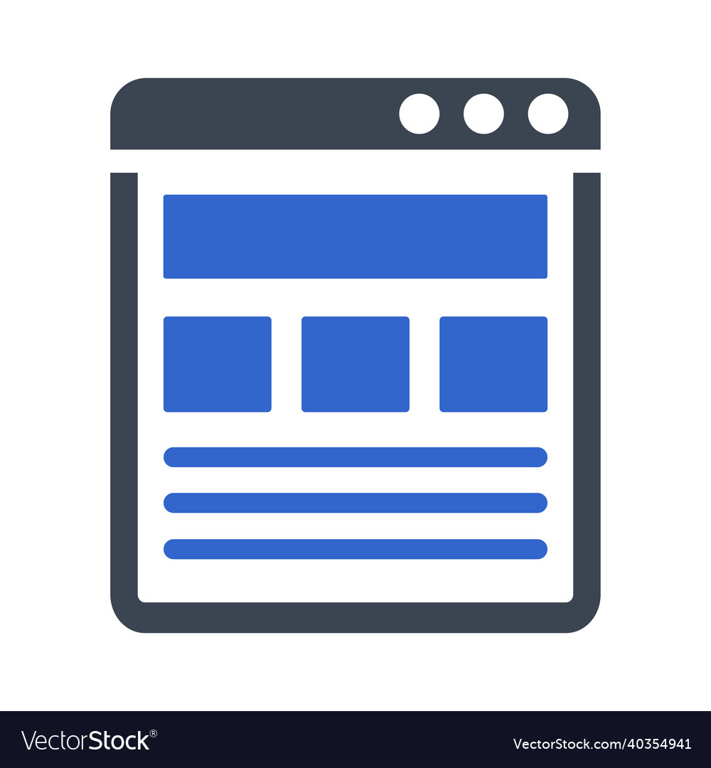 Web page icon Royalty Free Vector Image - VectorStock