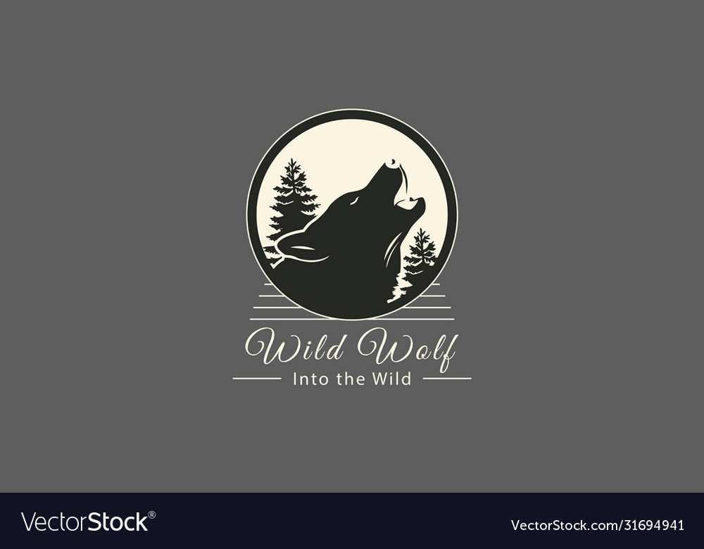 Wolf logo template Royalty Free Vector Image - VectorStock