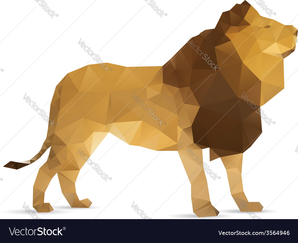 Abstract lion Royalty Free Vector Image - VectorStock