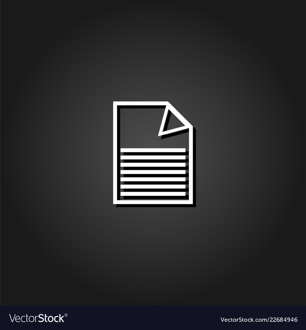 Document icon flat Royalty Free Vector Image - VectorStock