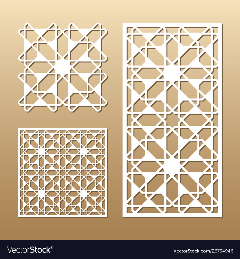 Laser cut panel Royalty Free Vector Image - VectorStock