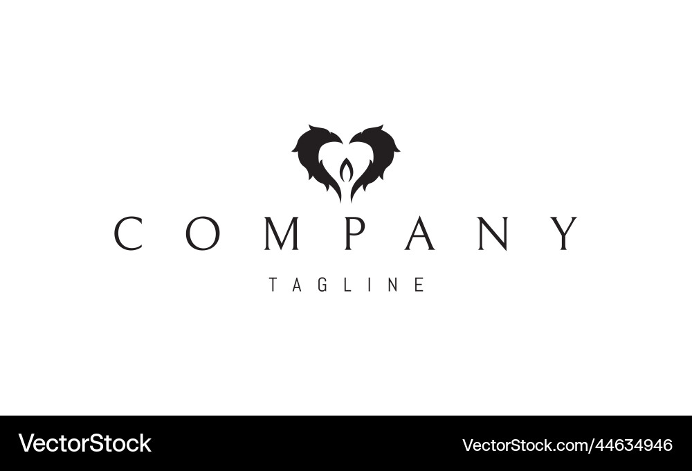 Logo on which an abstract image of folded Vector Image