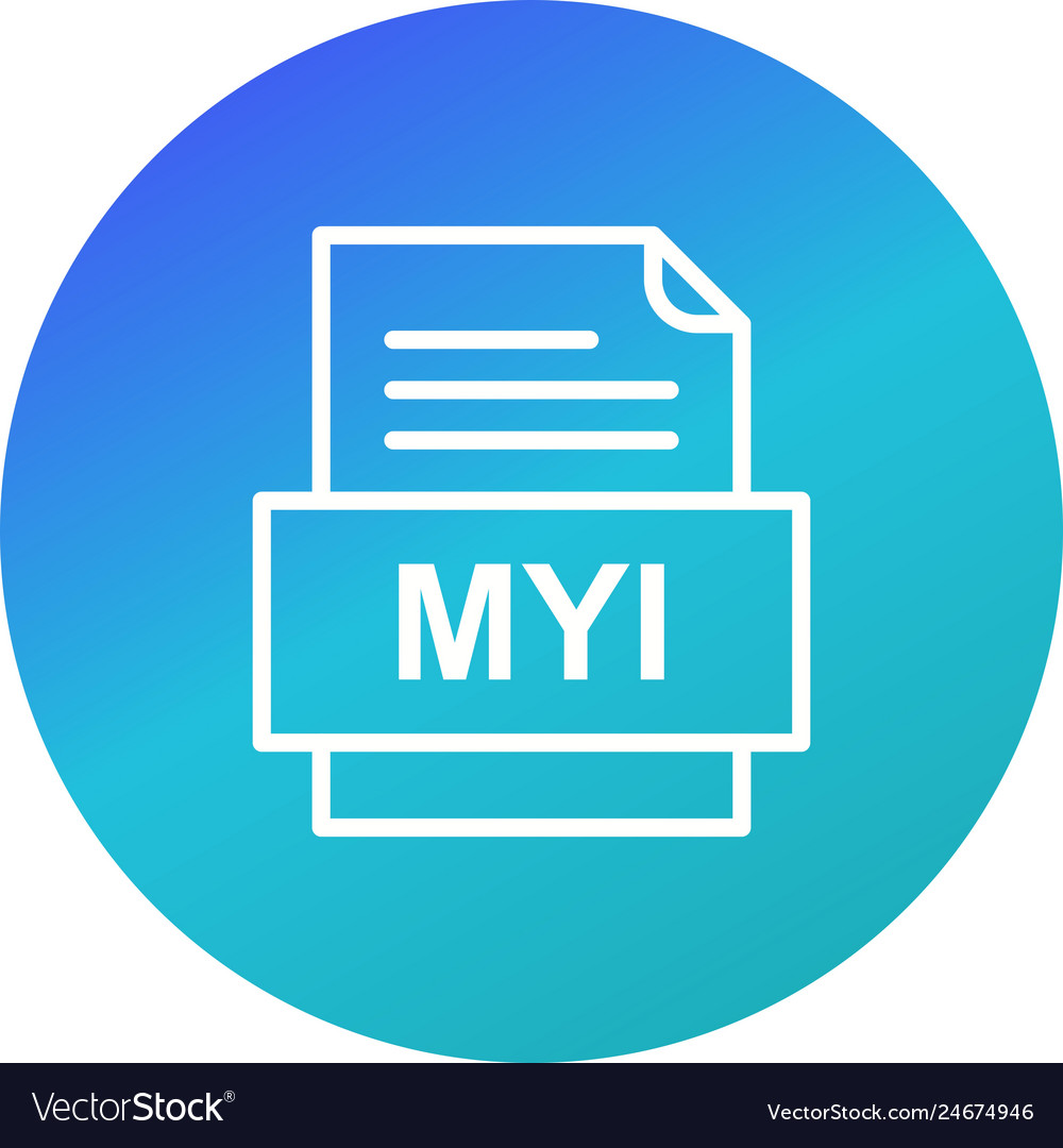 Myi file document icon Royalty Free Vector Image