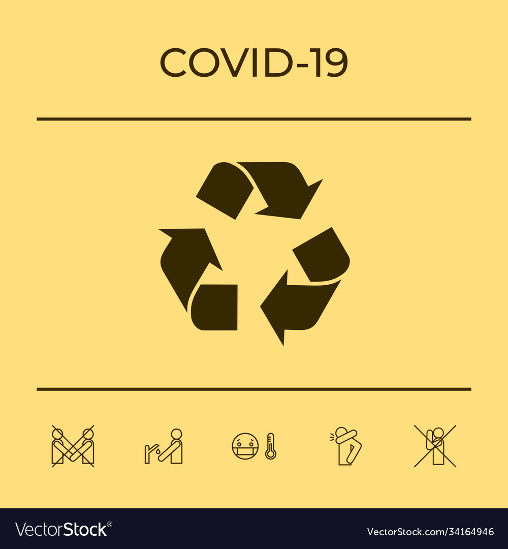 Recycle sign isolated environment icon elements Vector Image
