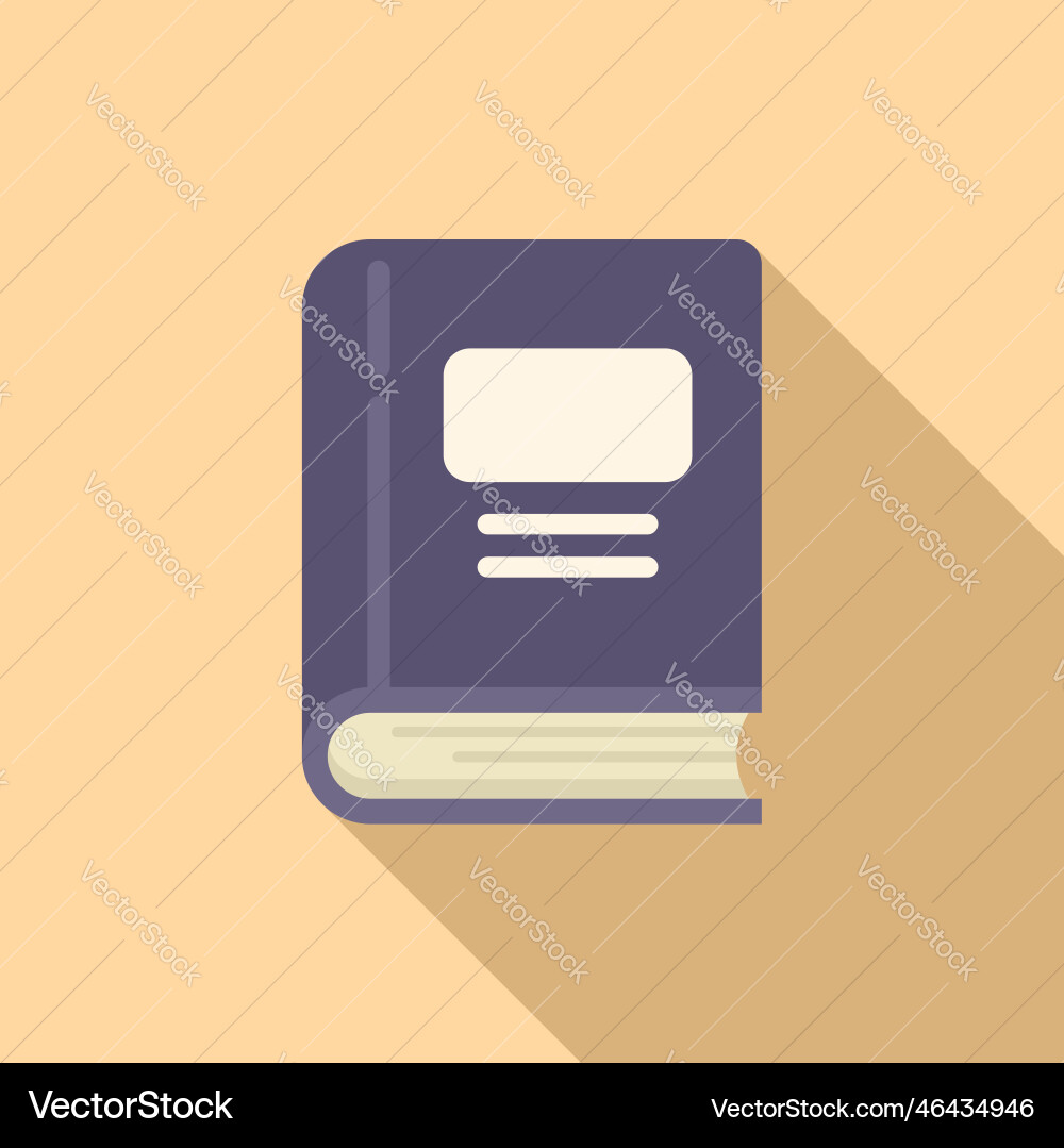 Study book icon flat business research Royalty Free Vector