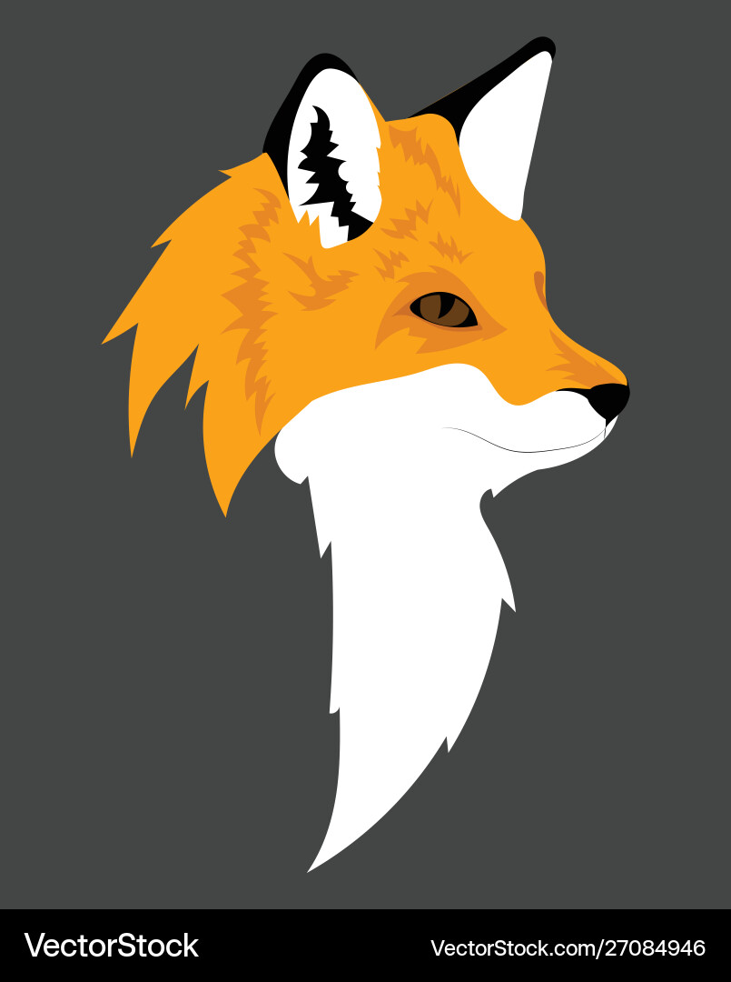 Stylized fox cartoon wild forest animal zoo Vector Image