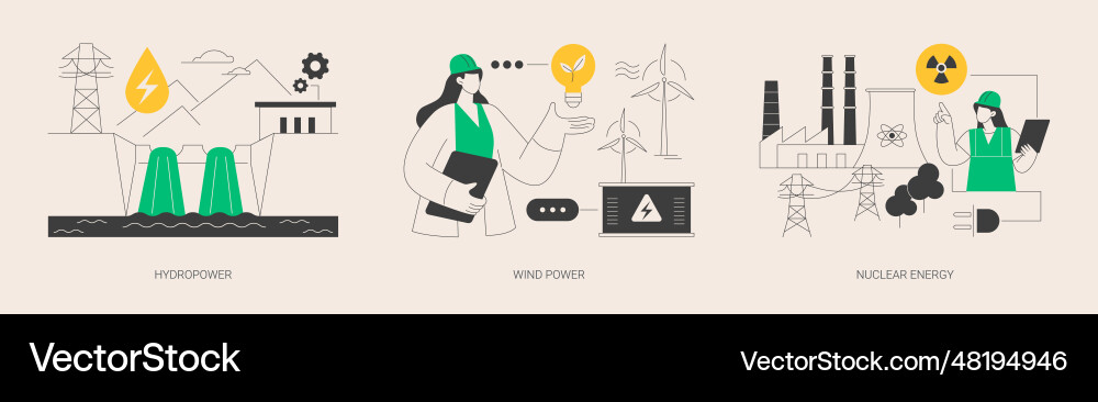 Sustainable energy source abstract concept Vector Image