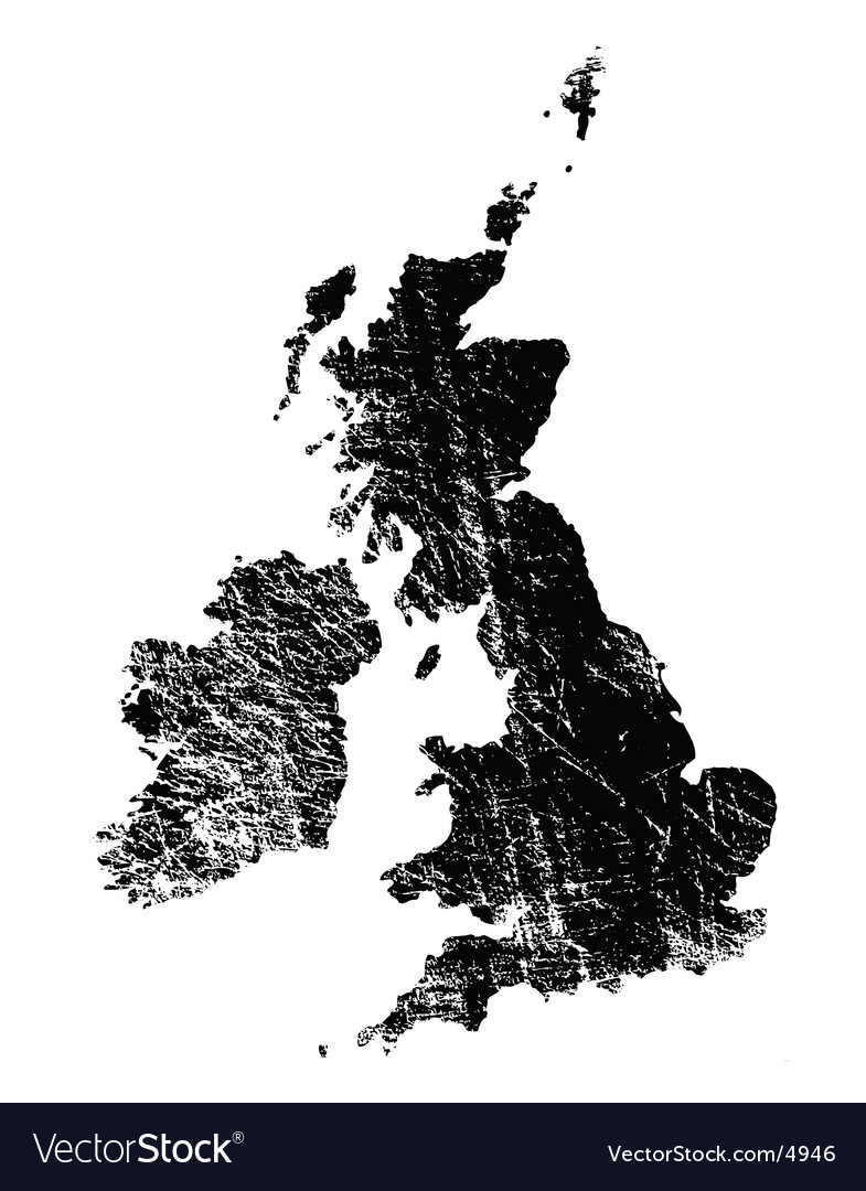 Uk eroded Royalty Free Vector Image - VectorStock