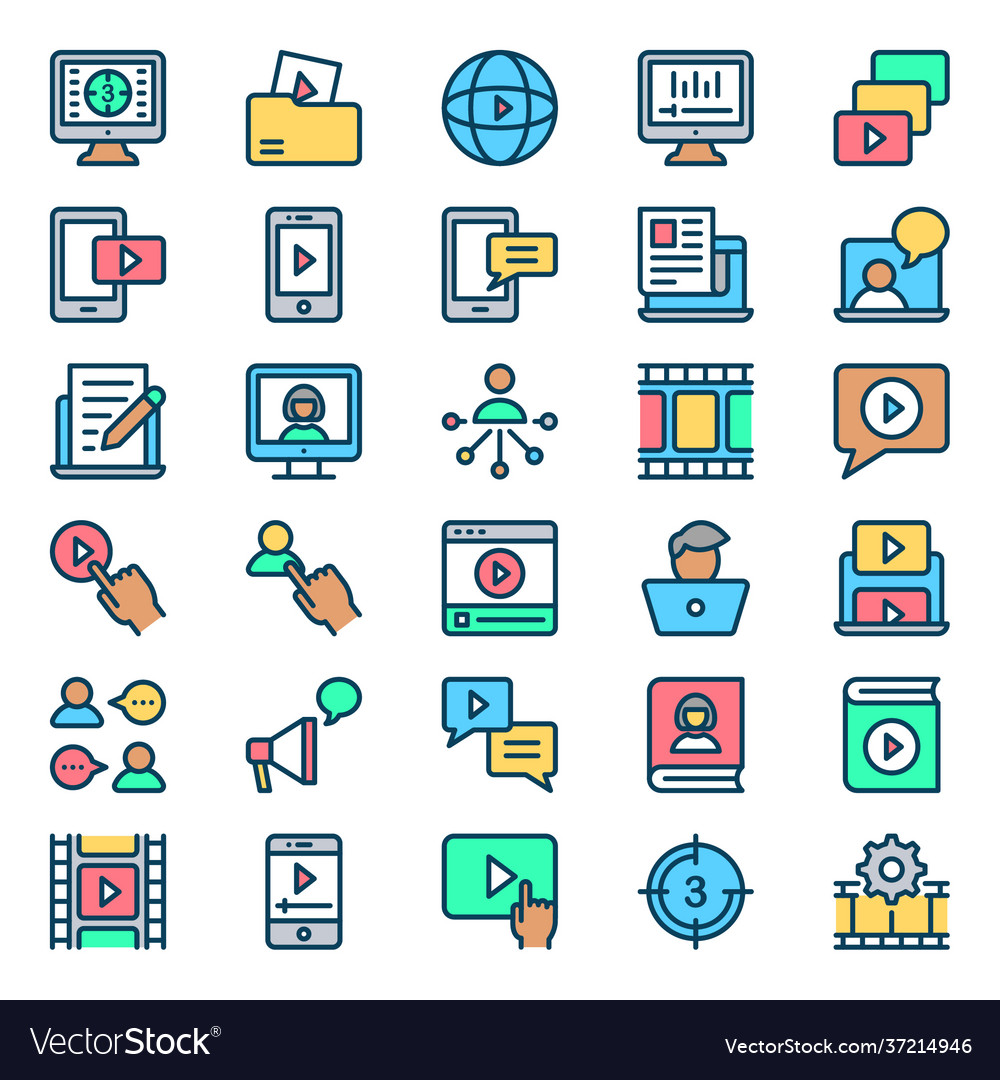 Video content Royalty Free Vector Image - VectorStock