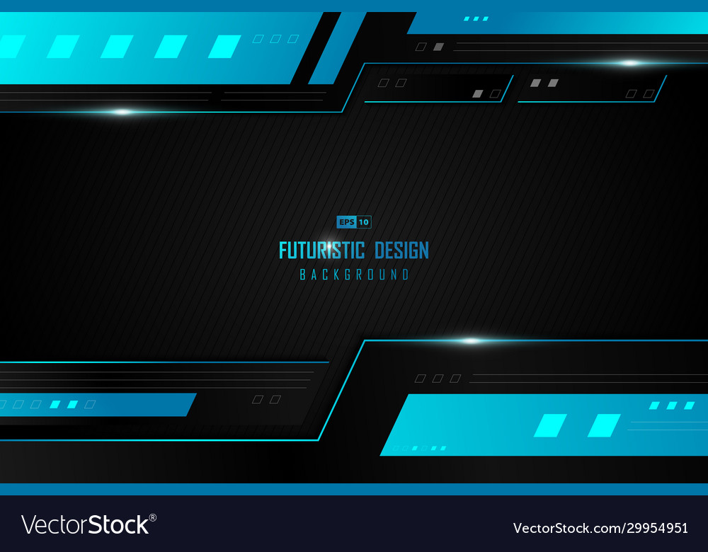 Abstract gradient blue technology design Vector Image