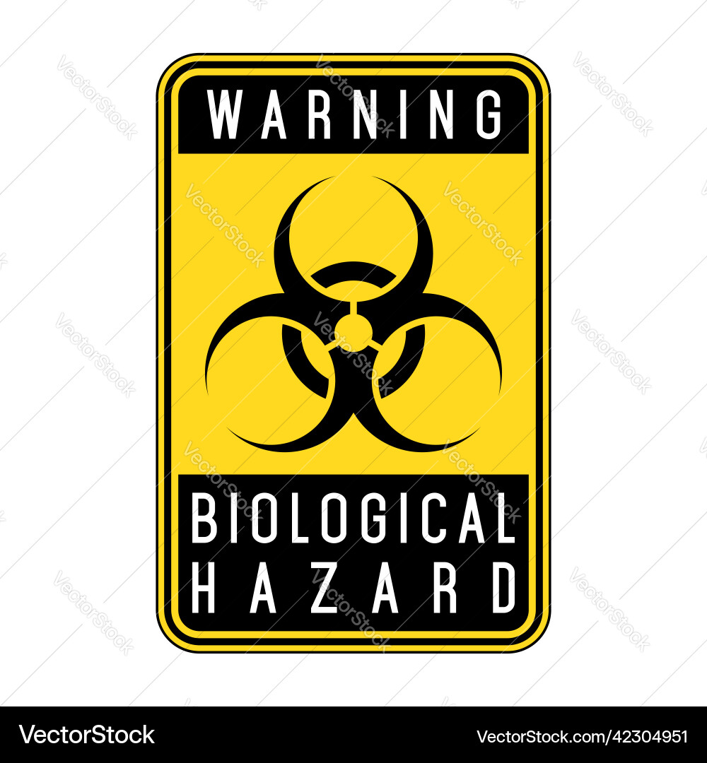 Biohazard sign warning of virus Royalty Free Vector Image