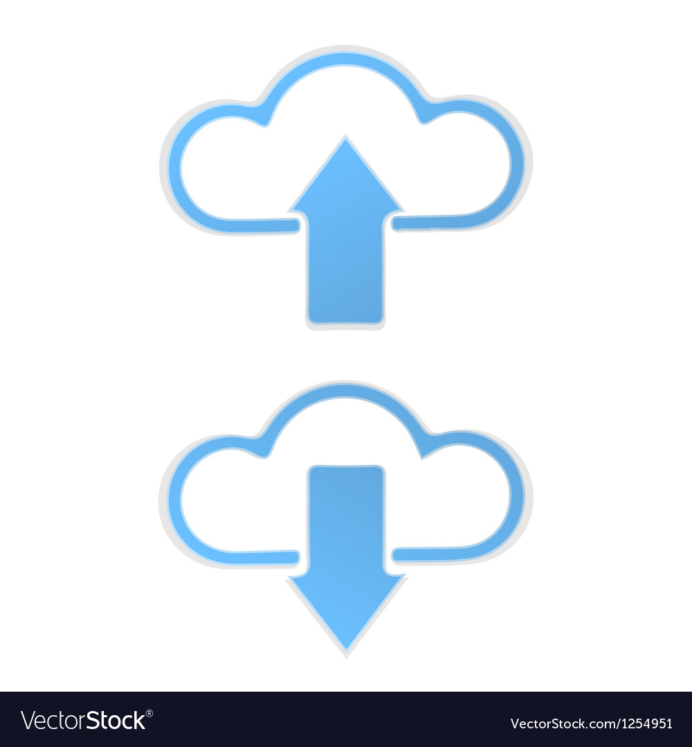 Cloud data upload Royalty Free Vector Image - VectorStock