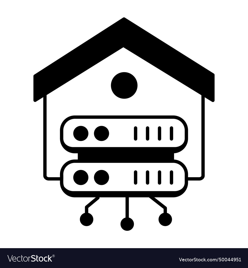 Data hosting line icon Royalty Free Vector Image