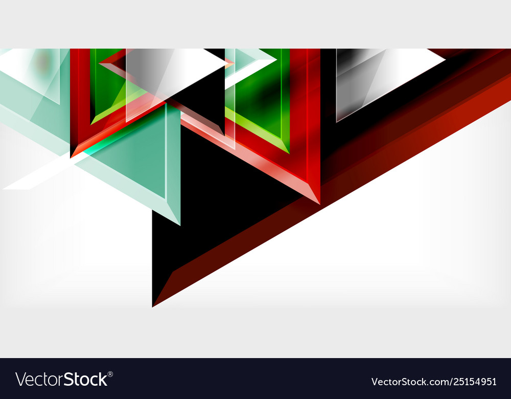 Dynamic triangle composition abstract background Vector Image