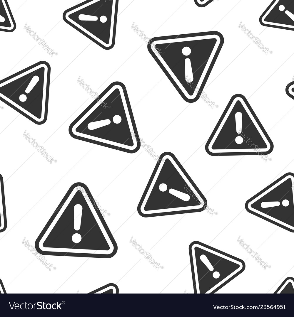 Exclamation mark icon seamless pattern background Vector Image