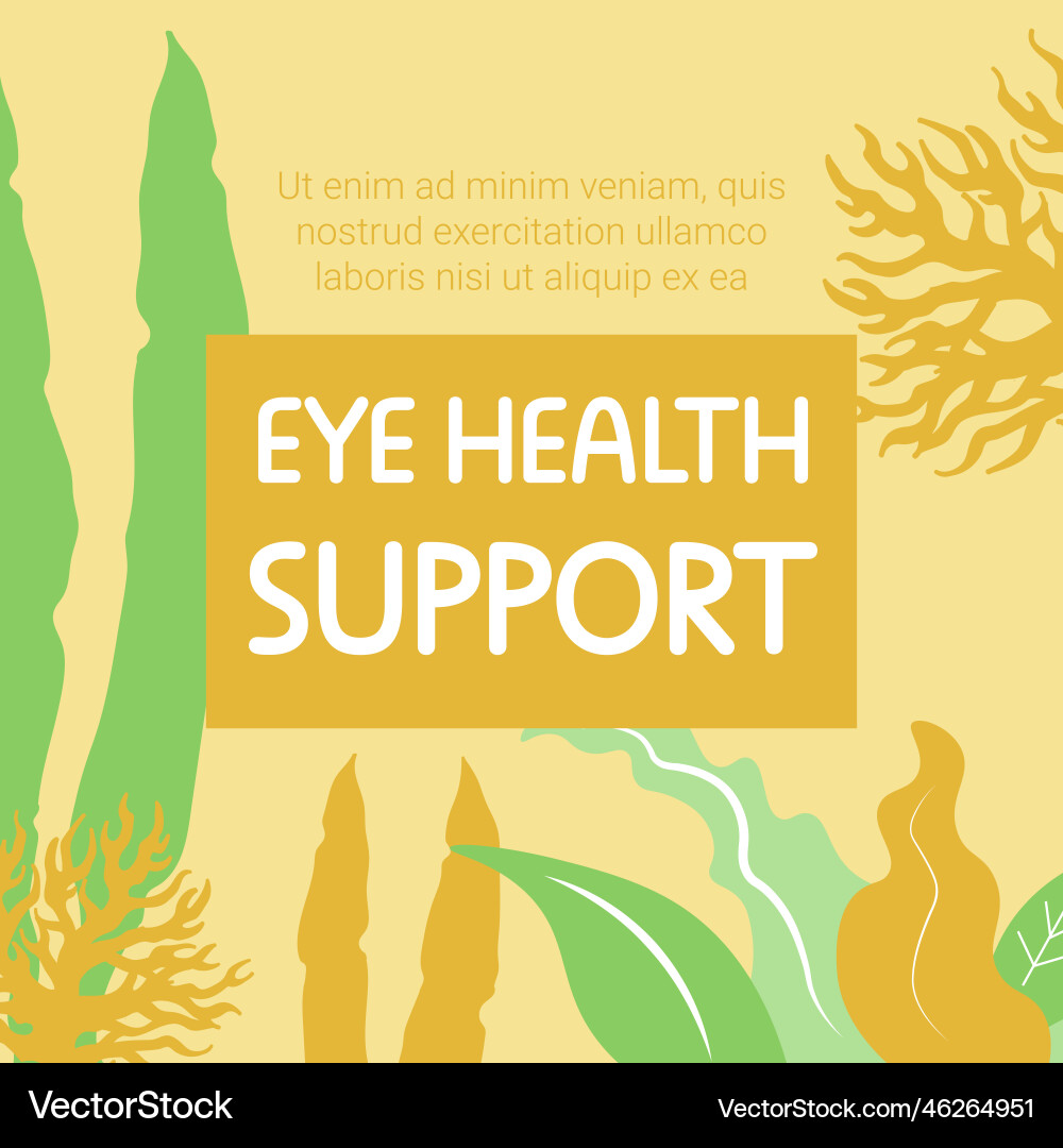 Eye health support diet for sight improvement Vector Image