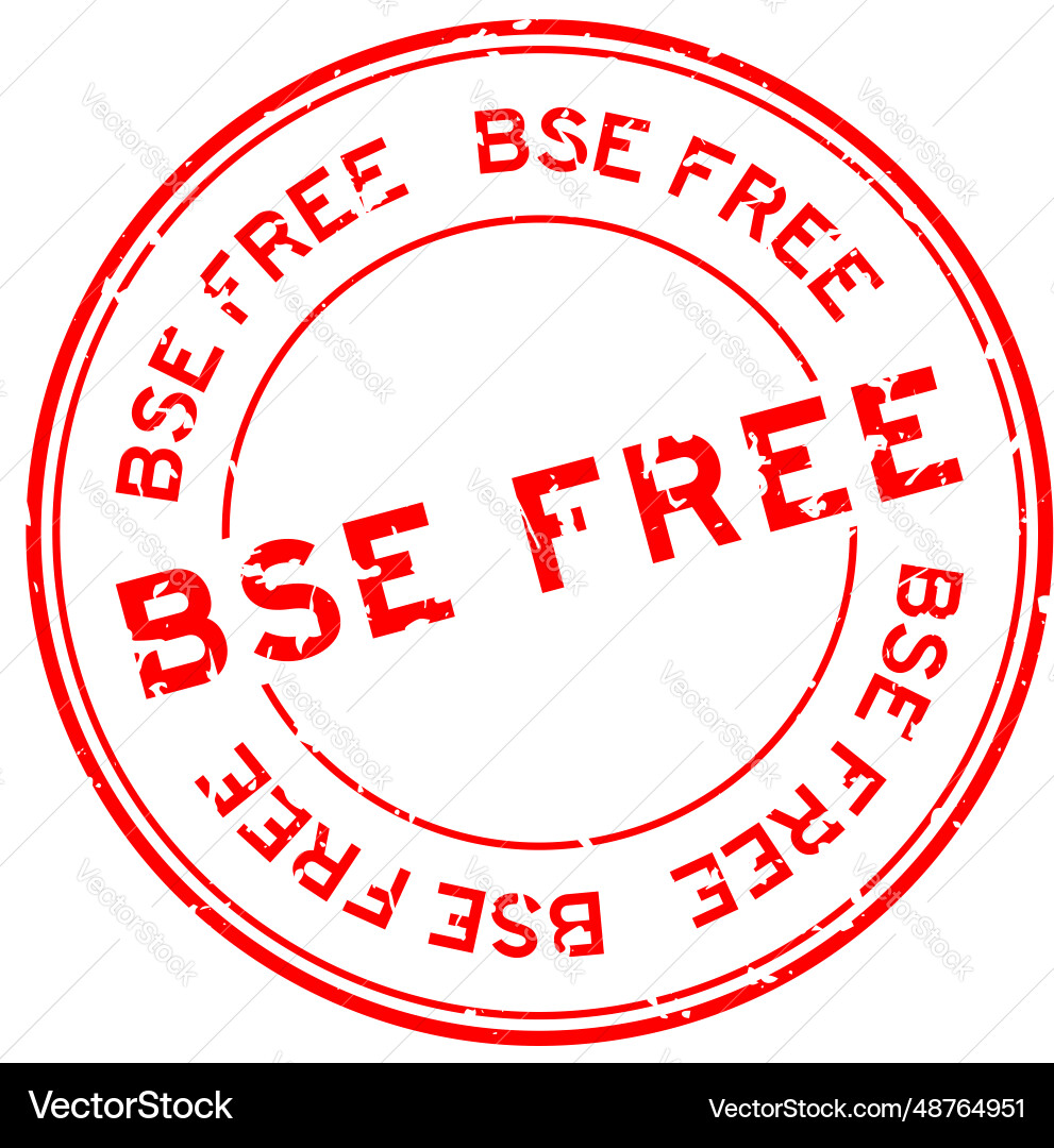 Grunge red bse bovine spongiform encephalopathy Vector Image