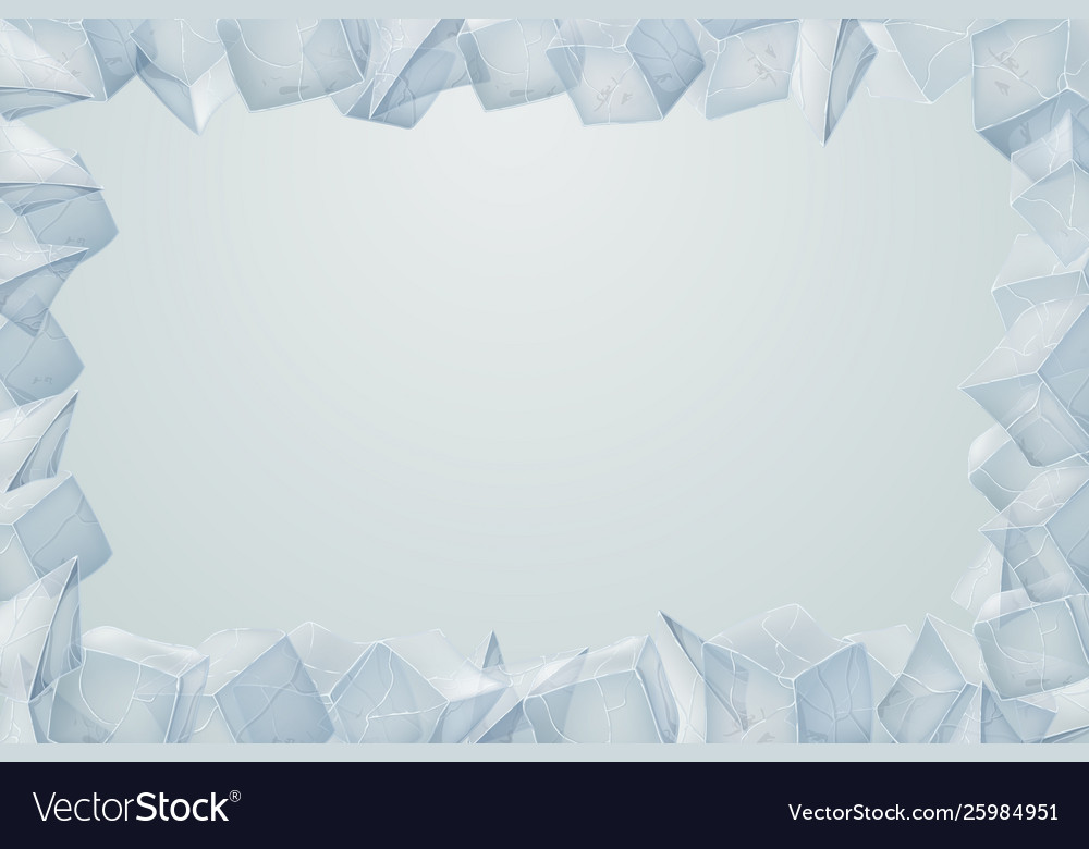 Ice frame Royalty Free Vector Image - VectorStock
