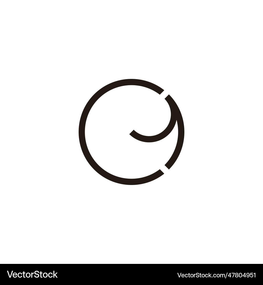 Letter cy circle geometric symbol simple logo Vector Image
