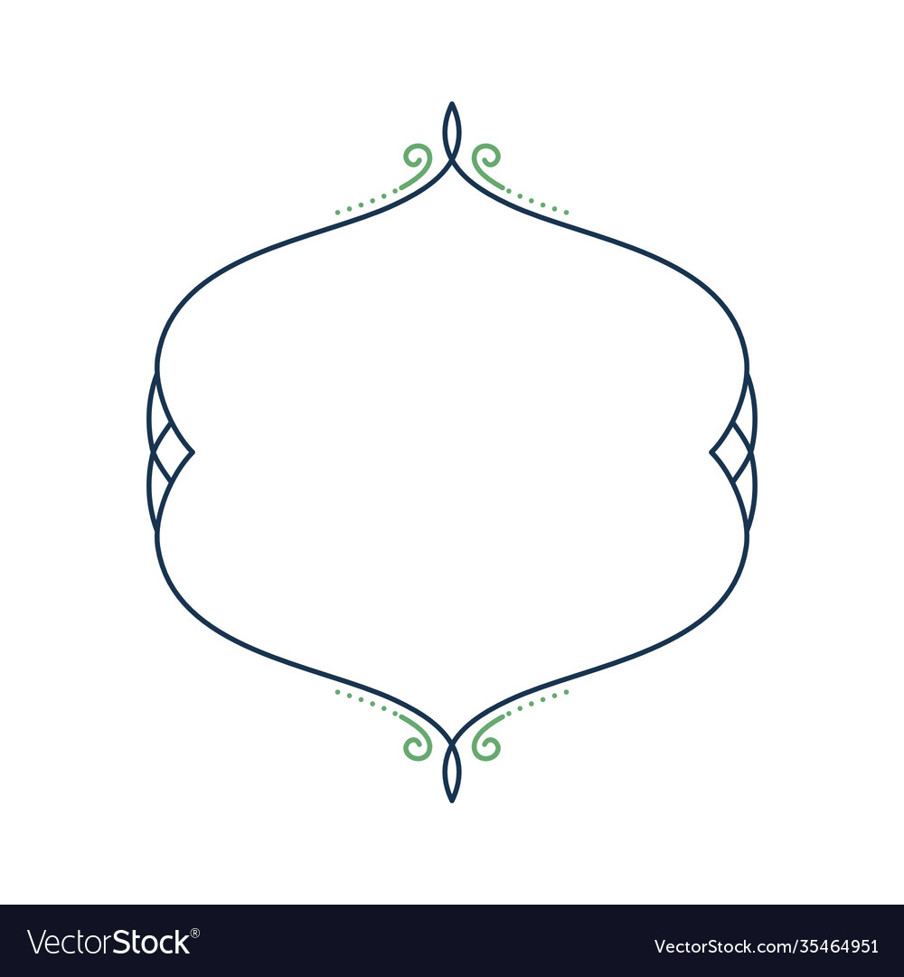 Line frame simple border decoration Royalty Free Vector