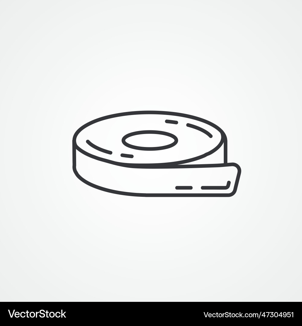 Measure ruler line icon ruler outline icon Vector Image