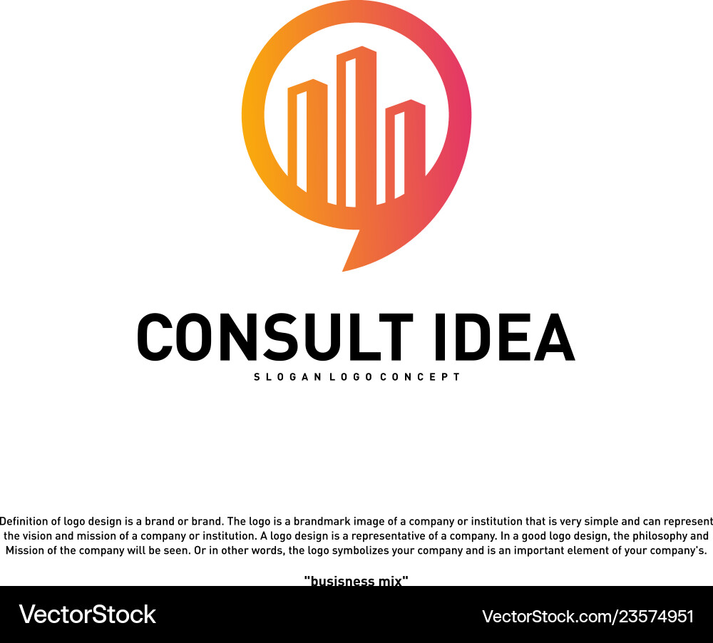 Modern building consulting agency logo design Vector Image