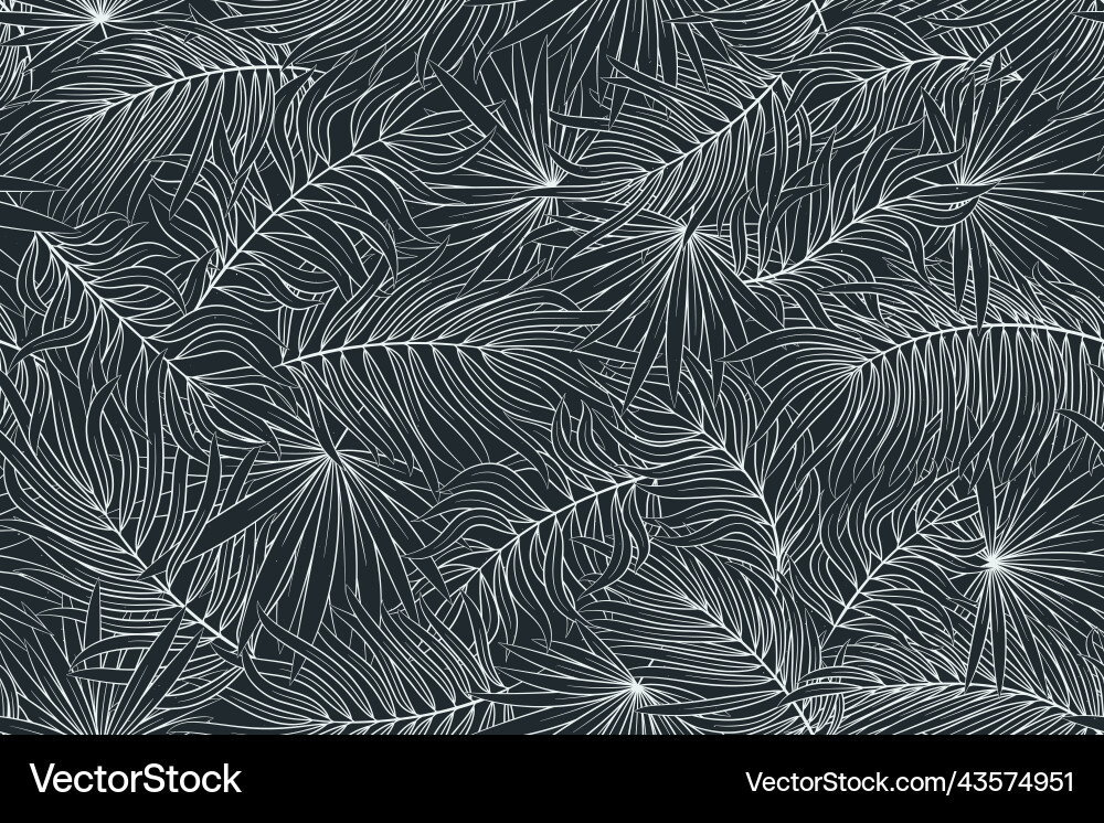 Tropical seamless natural pattern of exotic leaves