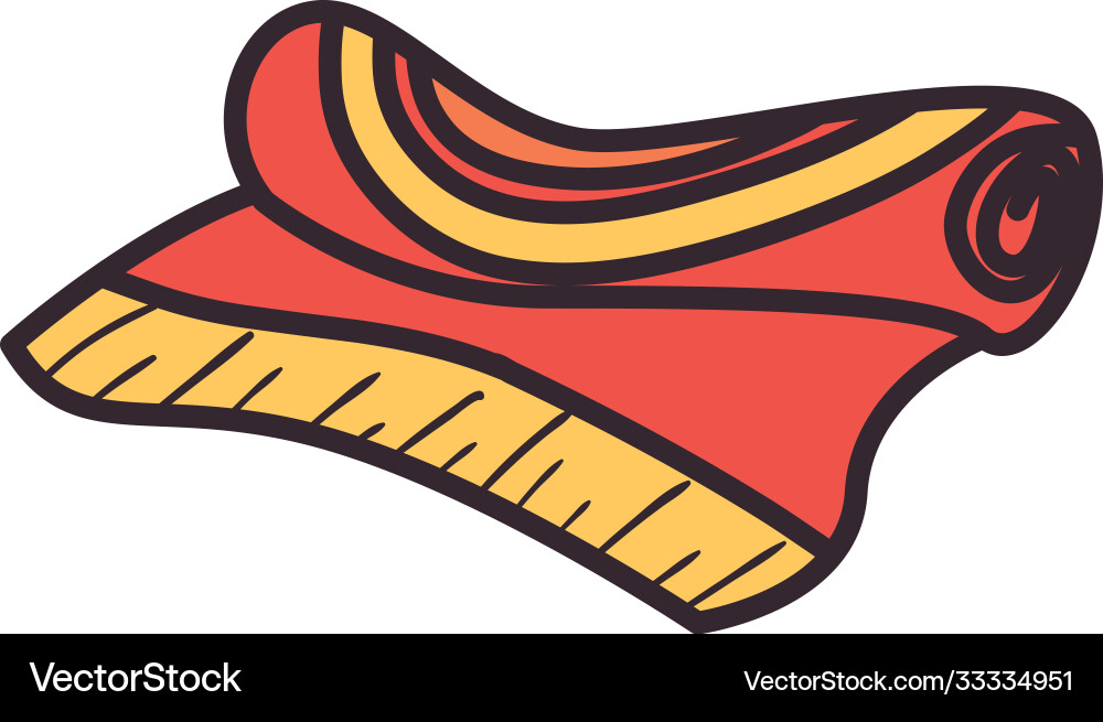 Turkish carpet line and fill style icon Royalty Free Vector