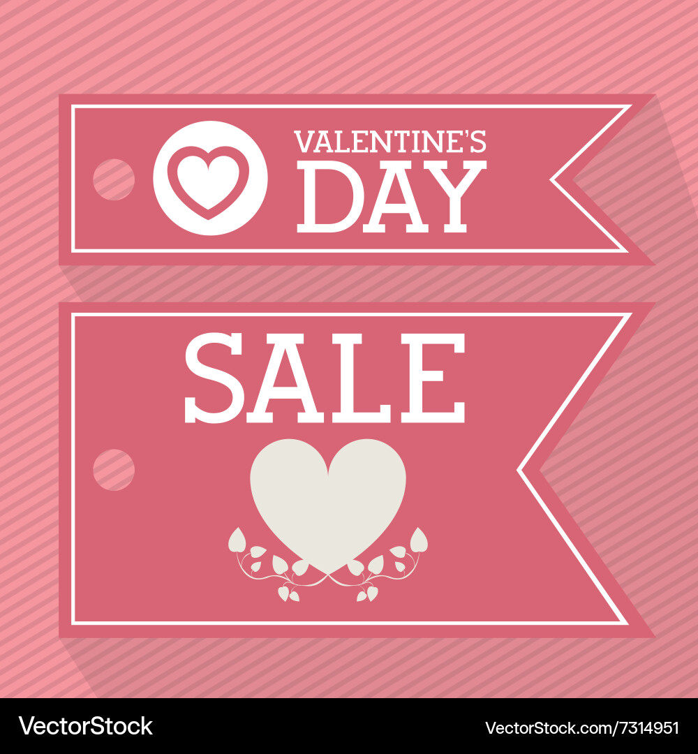 Valentines day sale design Royalty Free Vector Image